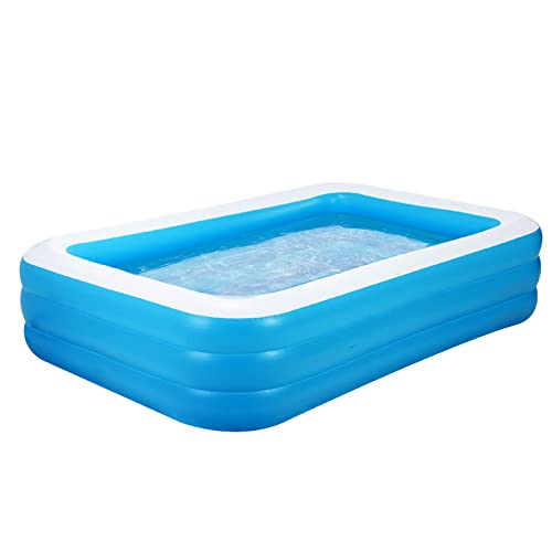 Paddling Pool, Inflatable Pool, Large Family Pool, Rectangular Paddling Pool for The Garden and Outdoor Use