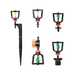 Aveanit 5 Pack 360 Rotary Sprinkler Nozzle Garden Drip Sprayer Hanging Humidifier Sprayer (Color : C, Quantity : 1)