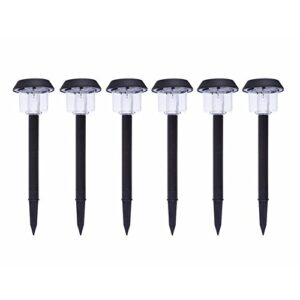 Solario Garden Decor Solar Powered Stake Lights- Pack of 6- Decorative Classic Lamps- Highest Lumen LED Brighter Than Standard- Superior Monocrystalline Panel (Black)