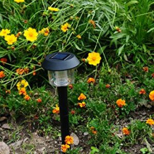 Solario Garden Decor Solar Powered Stake Lights- Pack of 6- Decorative Classic Lamps- Highest Lumen LED Brighter Than Standard- Superior Monocrystalline Panel (Black)