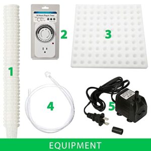 Ryan Hydroponic Grow Kit 3 Layers 108 Holes Plant Sites,Hydroponic Planting Equipment, Hydroponics Growing System, Vegetable Tool Grow Kit Includes Water Tube, Timer