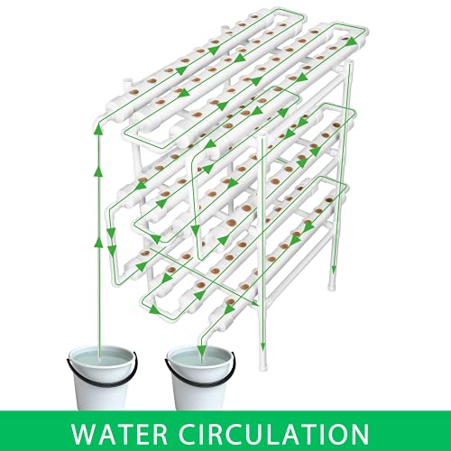 Ryan Hydroponic Grow Kit 3 Layers 108 Holes Plant Sites,Hydroponic Planting Equipment, Hydroponics Growing System, Vegetable Tool Grow Kit Includes Water Tube, Timer