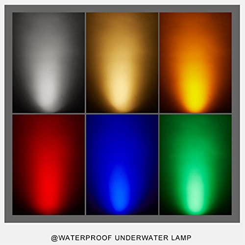 TWXG LED Underwater Lights 360° Adjustable Angle 24V Pond Light IP68 Waterproof Stainless Steel Pool Light Submersible Lights Outdoor, Garden, Pool, Fountain (Color : RGB)