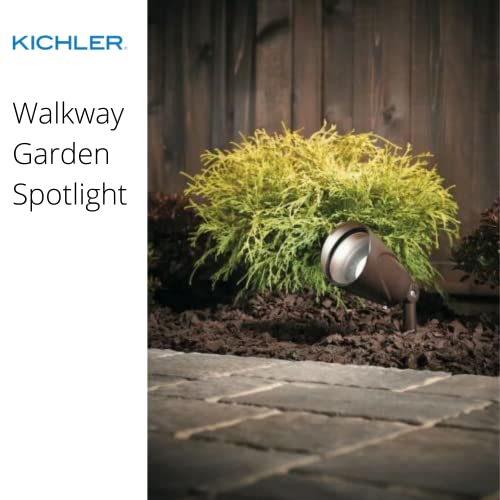 Kichler Showscape Collection #28312; Landscape Spotlight Fixture, 5 Watts, 12 Volts with MR16 Reflector Flood 60 Degree Spread Olde Bronze for Garden, Patio, Hotel, Residential, Commercial (1 Pack)