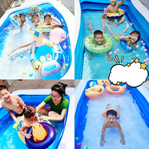 TOE Inflatable Family Swimming Pools 3-Floor Lounge Pool for Kiddie Kids Adults Infant Toddlers Easy Set Swimming Pool for Garden Backyard Outdoor Summer Water Party