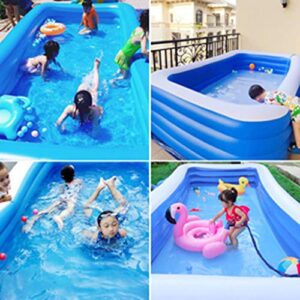 TOE Inflatable Family Swimming Pools 3-Floor Lounge Pool for Kiddie Kids Adults Infant Toddlers Easy Set Swimming Pool for Garden Backyard Outdoor Summer Water Party