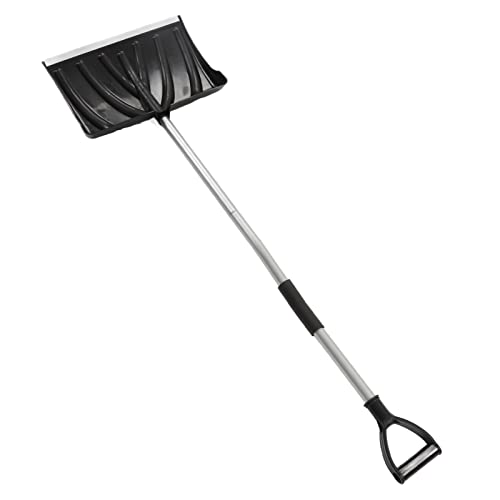 Wide Snow Shovel, 17.7in Detachable Portable Emergency Snow Shovel,D Shaped Handle Snow Removal Tool with Storage Bag, for Car Garden Camping