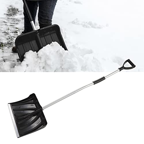 Wide Snow Shovel, 17.7in Detachable Portable Emergency Snow Shovel,D Shaped Handle Snow Removal Tool with Storage Bag, for Car Garden Camping