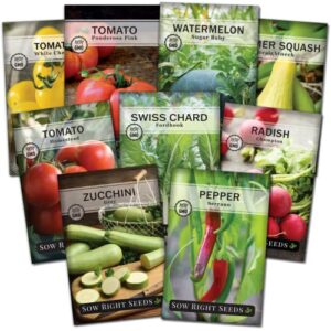 Sow Right Seeds - Complete Garden Seed Collection for Planting - 40 Non-GMO Heirloom Vegetable, Herb and Flower Varieties. Every Seed You Need to Plant and Grow a Bountiful Home Garden - Great Gift