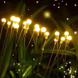 huadi Solar Firefly Light, Starburst Swaying Garden Lights, Outdoor LED Firefly Light, Waterproof Solar Powered Decorative Lamp for Garden, Farm, Park (Warm White)