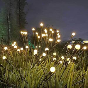 huadi Solar Firefly Light, Starburst Swaying Garden Lights, Outdoor LED Firefly Light, Waterproof Solar Powered Decorative Lamp for Garden, Farm, Park (Warm White)