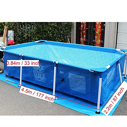 LIHONK Above Ground Swimming Pool Steel Frame Kids and Adults Can Swim Family Above Ground Pool Free Cover & Floor Cloth & Swimming Pool Water Toys Patio Lawn Garden (Size : 4.5 * 2.2 * 0.84m)