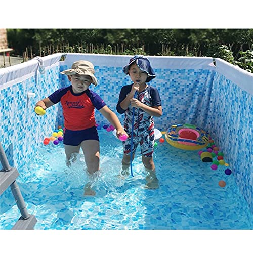 LIHONK Above Ground Swimming Pool Steel Frame Kids and Adults Can Swim Family Above Ground Pool Free Cover & Floor Cloth & Swimming Pool Water Toys Patio Lawn Garden (Size : 4.5 * 2.2 * 0.84m)