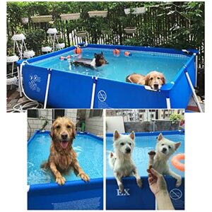 LIHONK Above Ground Swimming Pool Steel Frame Kids and Adults Can Swim Family Above Ground Pool Free Cover & Floor Cloth & Swimming Pool Water Toys Patio Lawn Garden (Size : 4.5 * 2.2 * 0.84m)