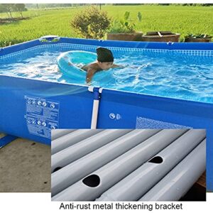 LIHONK Above Ground Swimming Pool Steel Frame Kids and Adults Can Swim Family Above Ground Pool Free Cover & Floor Cloth & Swimming Pool Water Toys Patio Lawn Garden (Size : 4.5 * 2.2 * 0.84m)