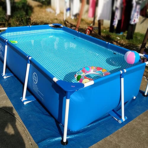 LIHONK Above Ground Swimming Pool Steel Frame Kids and Adults Can Swim Family Above Ground Pool Free Cover & Floor Cloth & Swimming Pool Water Toys Patio Lawn Garden (Size : 4.5 * 2.2 * 0.84m)