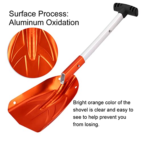 Retractable Snow Shovel, Aluminium Alloy Snow Sand Mud Removal Tool,Winter Snow Ice Shovel Outdoor Kit for Car Outdoor Camping and Garden, Retractable Snow Shovel, Aluminium Alloy Snow SandSnow S