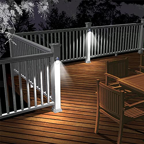 XINREE Solar Lights Outdoor Deck Lights, Solar Powered Fence Lights Outdoor Step Stair Lights,Solar Deck Lights Outdoor Waterproof Lamps for Wall Porch Pool Front Door Yard Stairs (8Pack x 10LED)