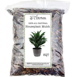 Houseplant Mulch - Small bark Wood Chips for Indoor, Patio, Potting Media, and Much More! (8QTs)