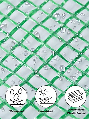 Fuuner 8.2ft×12.5ft Greenhouse Plastic, with 3 Sets Greenhouse Hoops for Plant Cover Support, Arched Steel Frame Hoops with Thickened Plastic Coated for DIY Garden Grow Tunnel