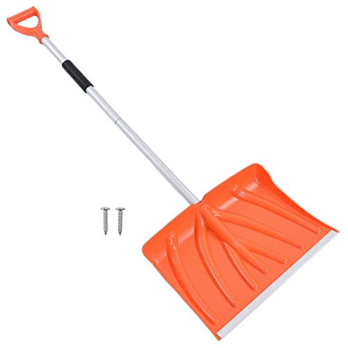 plplaaoo Snow Shovel,Detachable Emergency Snow Shovel for Car,Large Capacity D Shaped Handle Aluminum Alloy Plastic Material Compact Portable Snow Shovel,for Car, Snowmobiles,Garden,Beach