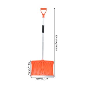 plplaaoo Snow Shovel,Detachable Emergency Snow Shovel for Car,Large Capacity D Shaped Handle Aluminum Alloy Plastic Material Compact Portable Snow Shovel,for Car, Snowmobiles,Garden,Beach