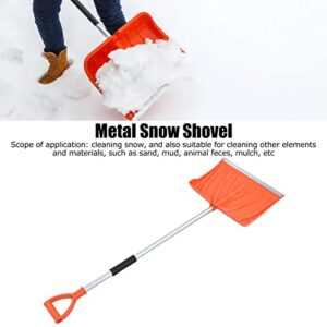 plplaaoo Snow Shovel,Detachable Emergency Snow Shovel for Car,Large Capacity D Shaped Handle Aluminum Alloy Plastic Material Compact Portable Snow Shovel,for Car, Snowmobiles,Garden,Beach