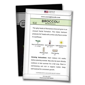 Sow Right Seeds - Broccoli Seed Collection for Planting - Individual Packets Broccoli Di Ciccio, Romanesco, and Waltham 29 Non-GMO Heirloom Seeds to Plant an Outdoor Home Vegetable Garden