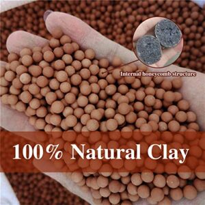 Halatool 6 LB Organic Clay Pebbles 4mm-16mm Leca for Plants 100% Natural Hydroton Clay Pebbles for Hydroponic Growing Gardening Orchids Drainage Decoration Aquaponics