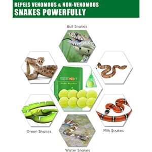 8 Pack Snake Repellent for Outdoors Pet Safe, Green Snake Repellent for Yard Powerful for Repelling Snakes and Other Pests, Snake Away Repellent for Outdoors Indoors Lawn Garden Camping Fishing