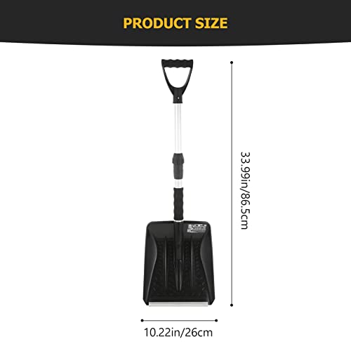 Happyyami Hand Tools Small Multitool Snow Shovel Sand Mud Remover: Car Trunk Vehicle Shovel Retractable Tool for Outdoor Camping Garden Construction Supplies Black Hand Tools Small Multitool