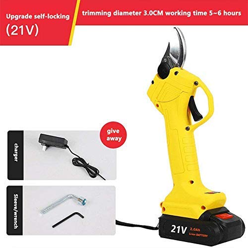 Professional Electric Pruning Shears Rechargeable Electric Pruning Scissors Pruning Shears Garden Pruner Secateur Branch Cutting Tool (21V) Every Family