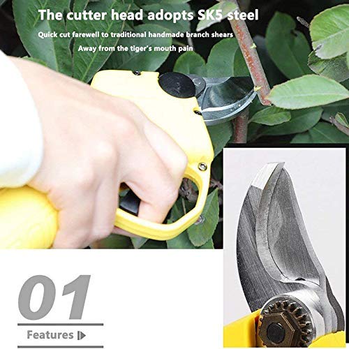 Professional Electric Pruning Shears Rechargeable Electric Pruning Scissors Pruning Shears Garden Pruner Secateur Branch Cutting Tool (21V) Every Family