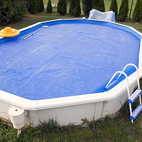 Ø 10ft/12ft/15ft/18ft Round Swimming Pool Cover, Outdoor Villa Garden Summer Waves Pool Solar Protector Blanket, Dustproof & Rainproof (Size : Ø 18ft/5.5m)