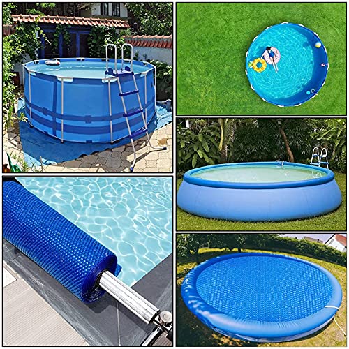 Ø 10ft/12ft/15ft/18ft Round Swimming Pool Cover, Outdoor Villa Garden Summer Waves Pool Solar Protector Blanket, Dustproof & Rainproof (Size : Ø 18ft/5.5m)