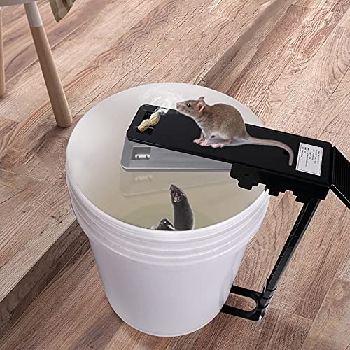 EASYTAO Mouse Trap Bucket,Walk The Plank Rat Trap Mice Traps for House,Humane Rat Trap Auto Reset,Rat Trap Bucket Spinner Ramp Included Sanitary Safe Mousetrap Catcher for Indoor Outdoor