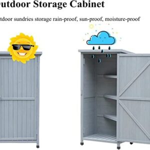 MUWIZ Outdoor Storage Shed, Storage Shed and Tool Shed Large Outdoor Storage Shed, Solid Wood Garden Shed w/Laminate, Waterproof Outside Tool Shed