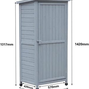 MUWIZ Outdoor Storage Shed, Storage Shed and Tool Shed Large Outdoor Storage Shed, Solid Wood Garden Shed w/Laminate, Waterproof Outside Tool Shed