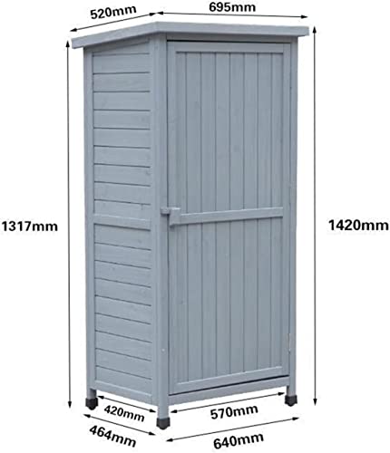 MUWIZ Outdoor Storage Shed, Storage Shed and Tool Shed Large Outdoor Storage Shed, Solid Wood Garden Shed w/Laminate, Waterproof Outside Tool Shed