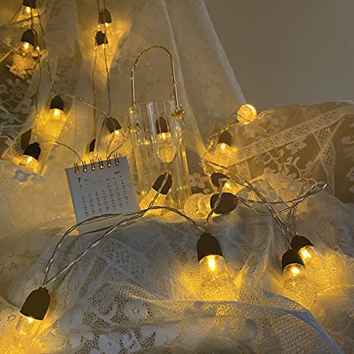 Globe String Lights Battery Operated 23FT 8 Lighting Modes Dimmable with Remote, Remote Battery Lights Waterproof Decorative Hanging String Lights for Indoor Outdoor Garden Patio Christmas Party