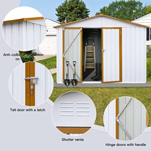 Morhome 6x8 FT Sheds & Outdoor Storage,Outdoor Storage Shed, Outdoor Shed Garden Shed Tool Shed with Lockable Door for Garden Backyard Patio