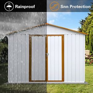 Morhome 6x8 FT Sheds & Outdoor Storage,Outdoor Storage Shed, Outdoor Shed Garden Shed Tool Shed with Lockable Door for Garden Backyard Patio