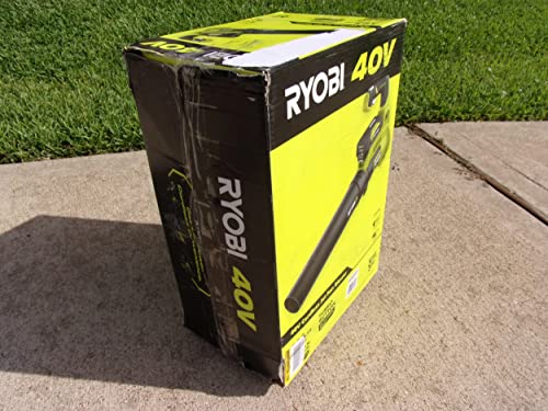 RYOBI 40V 110 MPH 525 CFM Cordless Battery Variable-Speed Jet Fan Leaf Blower with 4.0 Ah Battery and Charger