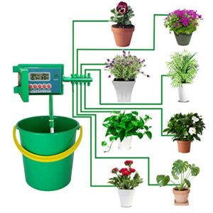 Inshow Automatic Drip Irrigation Watering Kits,Micro Plant Digital Programmable Water Timer,with LED Display for Indoor Garden Potted Plants