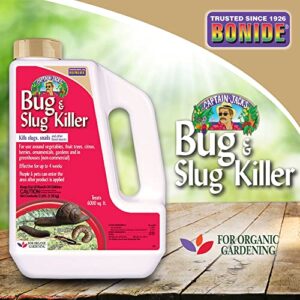 Bonide Captain Jack's Bug & Slug Killer Granules, 3 lb. Long Lasting Protection, For Organic Gardening, Safe for Pets