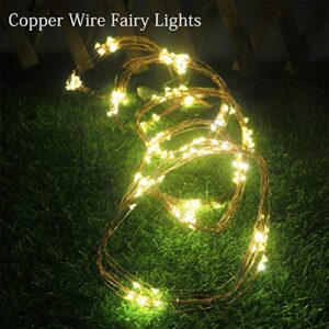 Xingpold Solar Powered Twinkle Fairy Lights,10 Strands 200 LEDs Solar Christmas Lights Outdoor Waterproof Timbo Lights Decorative Copper Wire Vine Solar Garden Lights for Patio Garden Christmas Tree