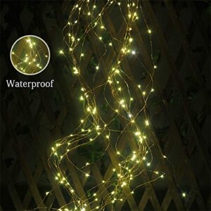 Xingpold Solar Powered Twinkle Fairy Lights,10 Strands 200 LEDs Solar Christmas Lights Outdoor Waterproof Timbo Lights Decorative Copper Wire Vine Solar Garden Lights for Patio Garden Christmas Tree