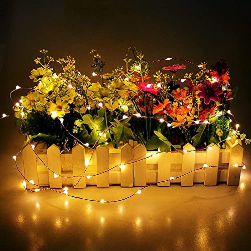 Solar Powered String Lights - Waterfall Fairy Bunch Lights Outdoor Waterproof,10 Strands 200 LEDs 8 Modes Watering Can Light for Outdoor, Garden, Christmas Tree Halloween Home