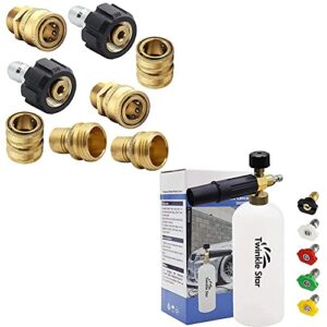 twinkle star pressure washer adapter set | foam cannon 1 l bottle with 5 nozzle