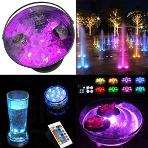 Classic Pool Lights LED Remote Control RGB Diving Light Battery-Powered Underwater Night Light Outdoor Vase Bowl Garden Christmas Party Decoration Pond Lights